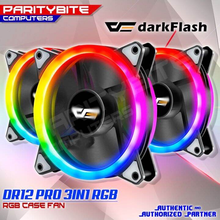 DarkFlash DR12 PRO 3in1 3Double ring fan Control remote control RGB ...
