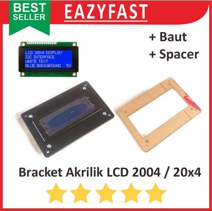 Bracket Akrilik LCD 2004 20x4 Acrylic Case Frame Arduino Tutup Panel ...