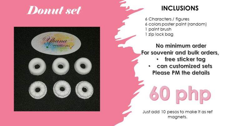 Donut Set Theme - DIY Plaster Paint Kit/Set ( Souvenir / Giveaways ...