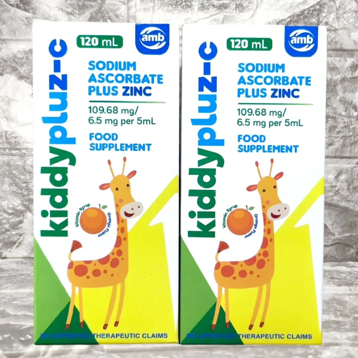 KIDDYPLUZ - C (Sodium Ascorbate + Zinc ) 120mL Syrup | Lazada PH