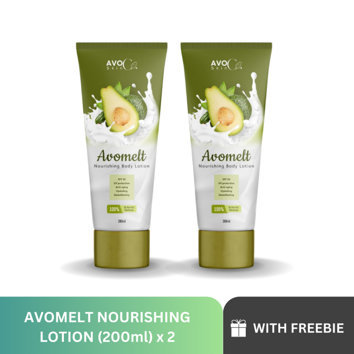 ORIGINAL Avo Skin Co. AvoMelt SET OF 2 Nourishing Body Lotion 200ml | Lazada PH