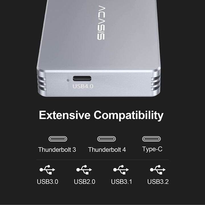 ACASIS USB 4.0 mobile M.2 Nvme Enclosure 40Gbps NVME M.2 SSD Enclosure ...