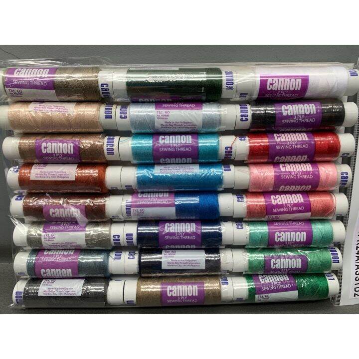 3 Ply Sewing Thread 24 spools assorted colors 100 meters/spool | Lazada PH