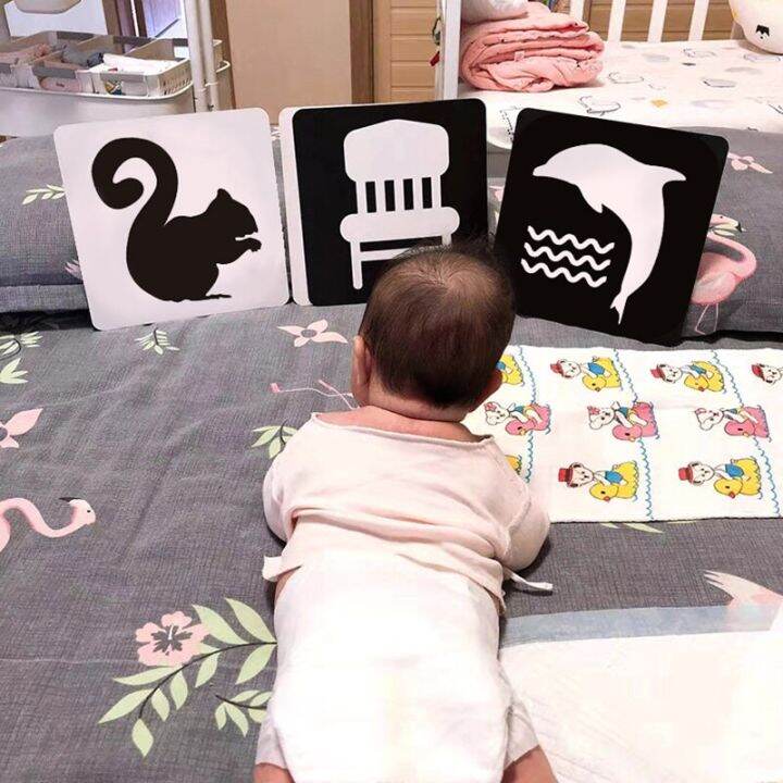 0-36M Montessori Baby Visual Stimulation Card Toys Color Shape Animal ...
