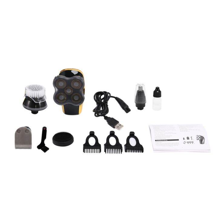 Bald Men Shaver Rotary Electric Men's Cordless Shaver Multifunctional ...