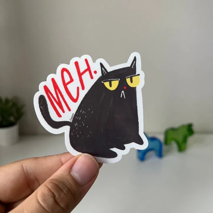 Meh Cat Waterproof Solo Sticker | Lazada PH