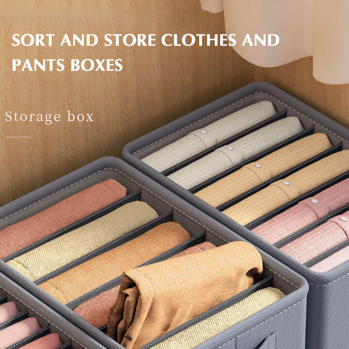 Foldable Clothes Organize Box Sturdy Organizing Fabric Box for Shelves ...