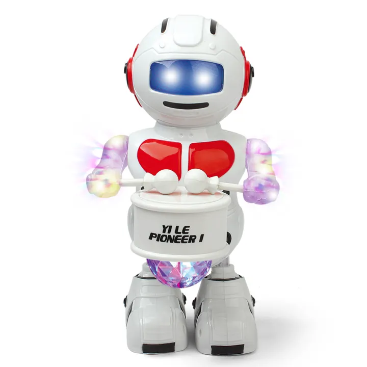 Electric Robot Toy Space Dancing 360 Degree Rotating Light Music ...