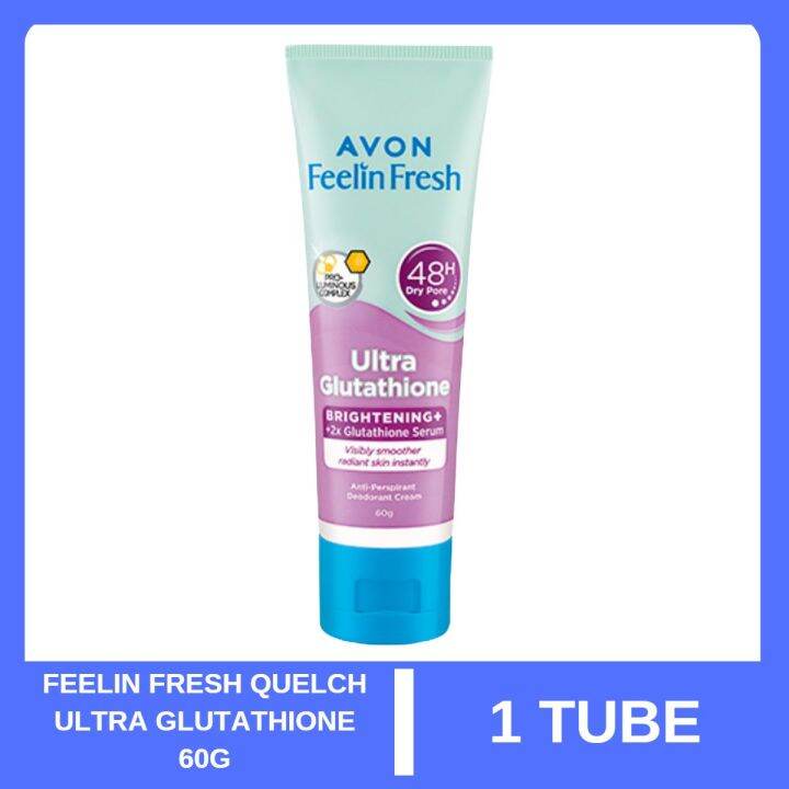 original AVON Feelin Fresh Ultra Glutathione Deodorant Quelch anti ...