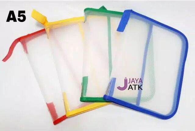 MAP ZIPPER SLETING MAP PLASTIK JARING JALA A5 MAP DOKUMEN SLETING A5 ...