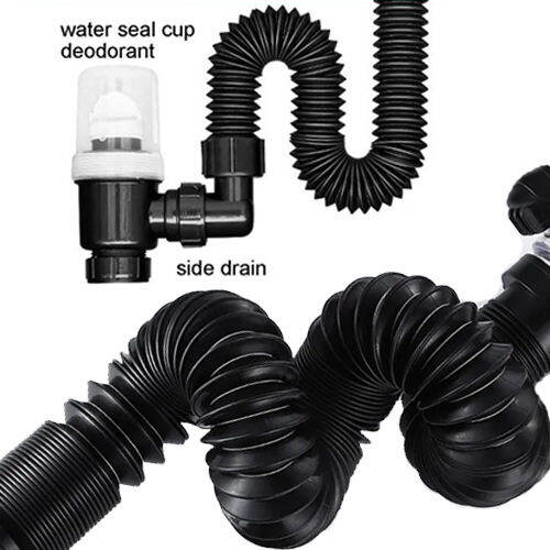 FLEXIBLE DRAIN PIPE- Expandable Sink Drain Pipe High-Temperature ...