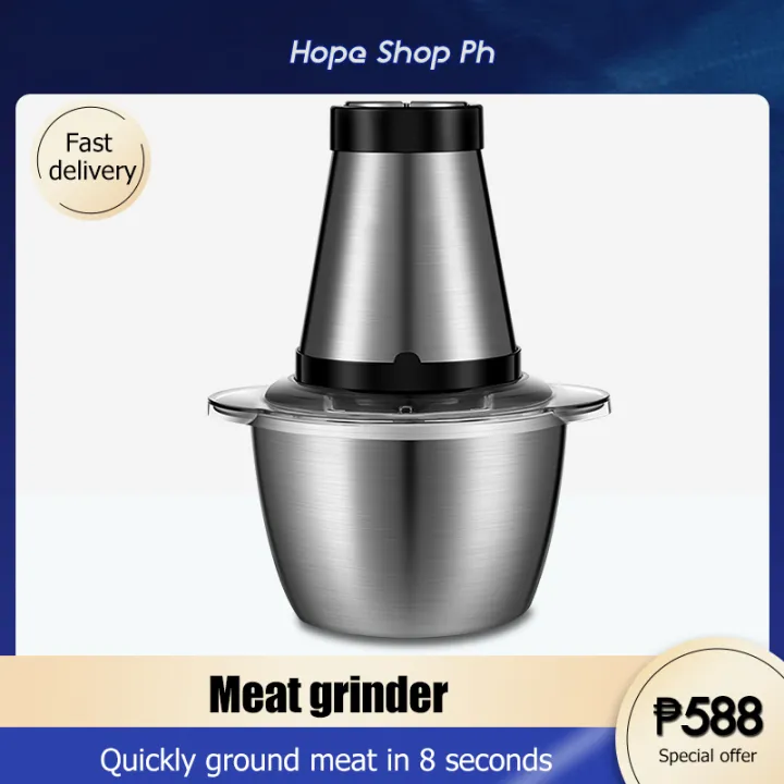 Meat grinder Vegetable meat grinder Electric meat grinder Large mixer, 2L home cooking machine ...