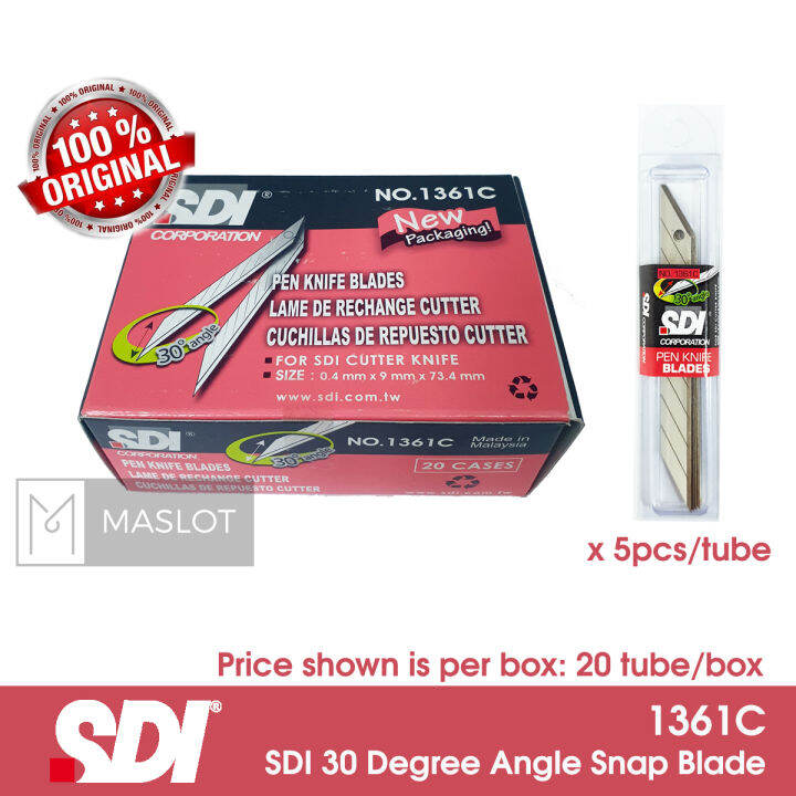 SDI 30 Degree Angle Snap Blade / Refill For SDI Cutter Knife - 1361C | Lazada
