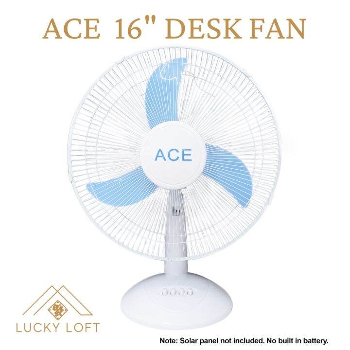 ACE DC12V 16 Desk Fan (Solar Battery operated) SOLAR DC 12 VOLTS 16 ...