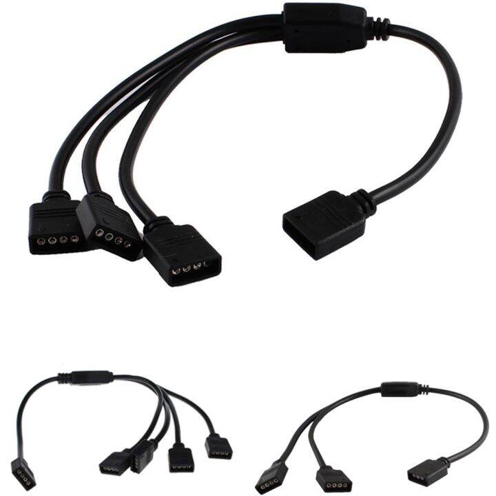 New 4 Pins RGB LED Tape Connector 1 to 1 2 3 4 Plug Power Splitter ...
