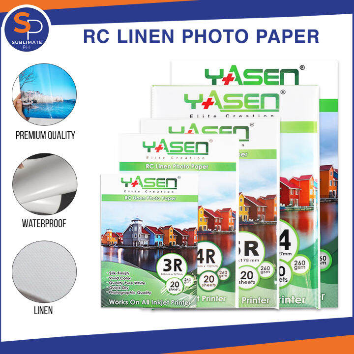 Yasen RC Linen / Woven Photo Paper (A4 / A3 / 3R / 4R / 5R) Resin ...