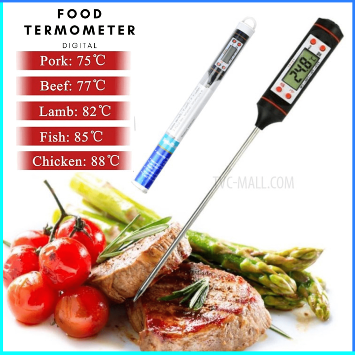 COD Taffware Termometer Makanan Digital Daging Kopi Susu TP101 | Lazada ...