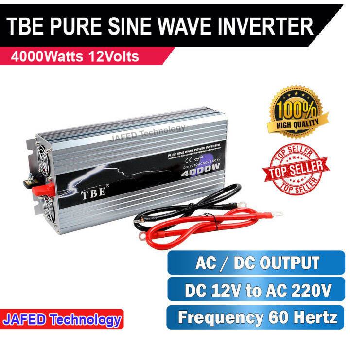 JAFED - 4000W 12V/24V TBE Offgrid Pure Sine Wave Power Inverter Car ...
