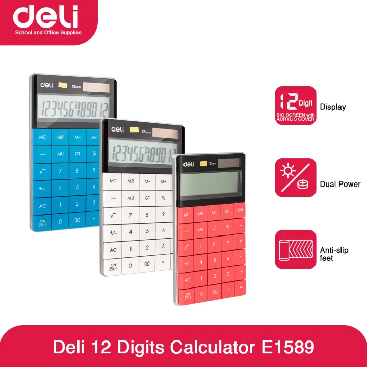 Deli 1589 12 Digits Calculator | Lazada PH
