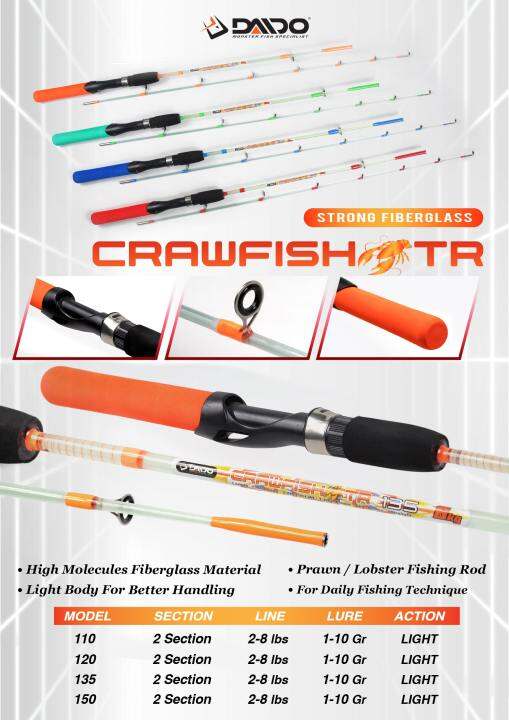 JORAN PANCING DAIDO CRAWFISH TR FIBER SOLID 135 150 | Lazada Indonesia