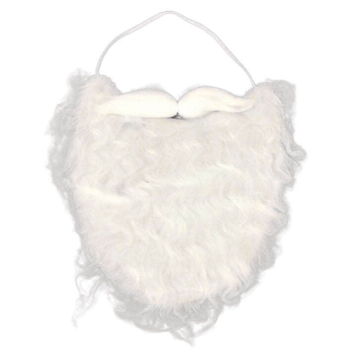 Licao Lighting Santa Claus Beard Realistic Curly Fluffy Soft Elastic ...
