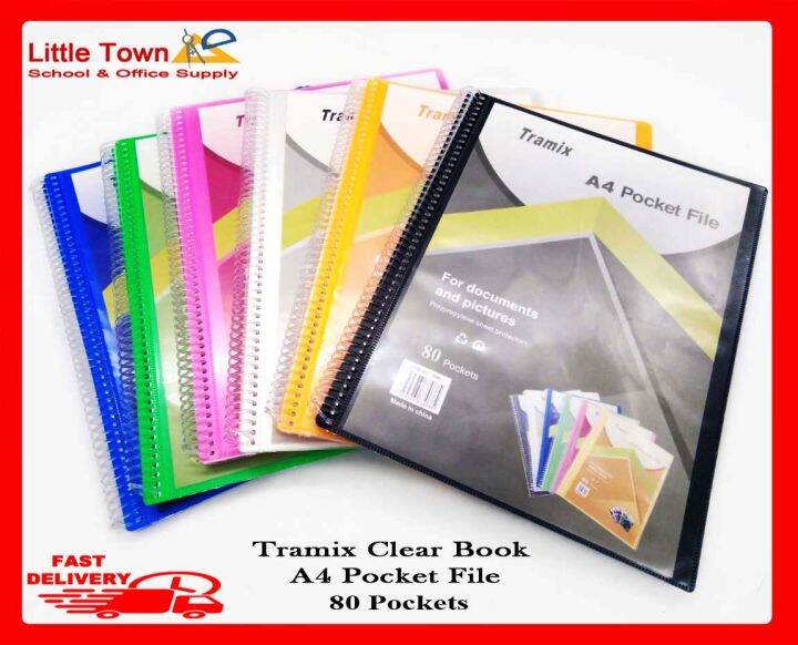 80 Pockets Tramix Refillable Clear Book For Document and Picture Display Book Size A4 | Lazada PH