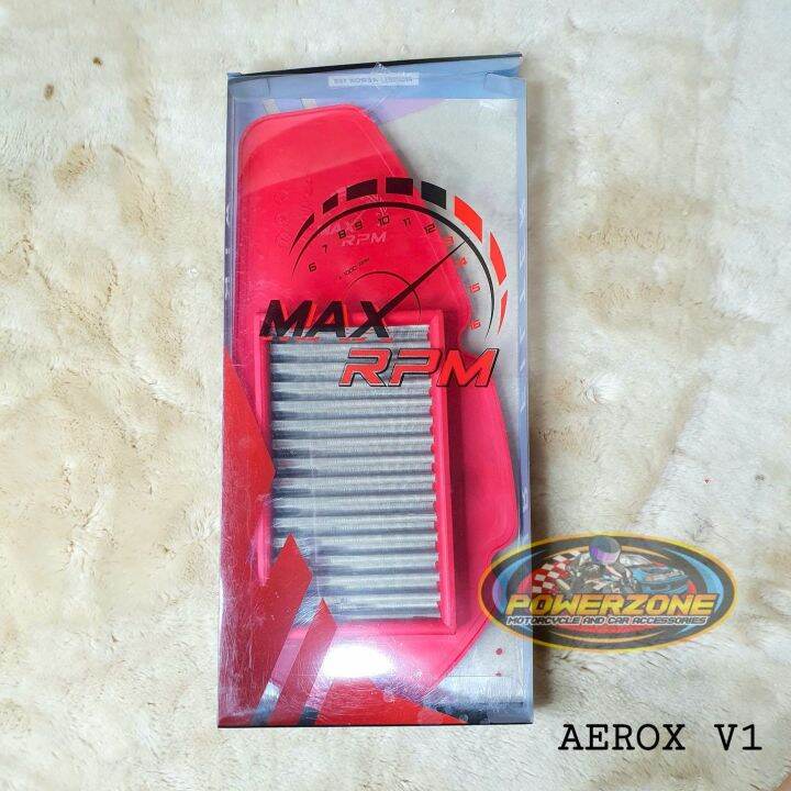 MAX RPM AIR FILTER - AEROX V1 ( WASHABLE , STAINLESS , MOTORCYCLE ...