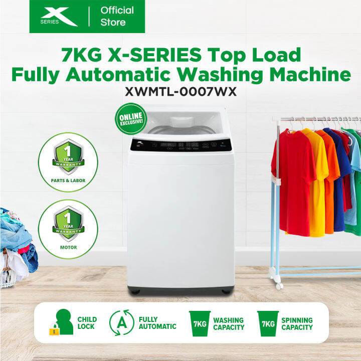 7KG X-SERIES Top Load Fully Automatic Washing Machine Fast Clean System ...