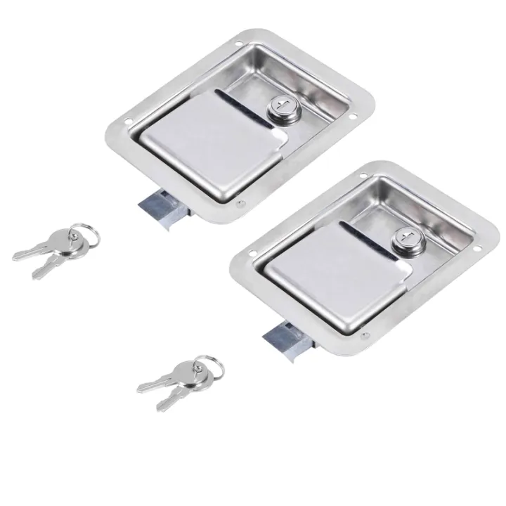 Hardware 2 Pack Stainless Steel Paddle Slam Latch With Lock & Key ...