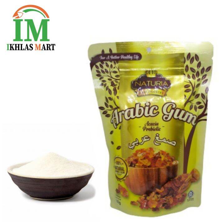 NATURIA ARABIC GUM POWDER (serbuk gum arab)_ 150G | Lazada