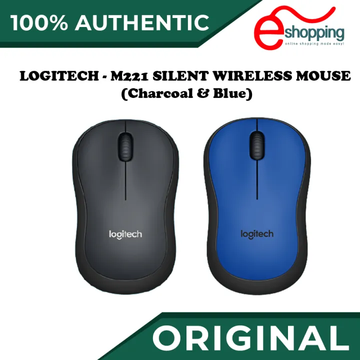 LOGITECH - M221 SILENT WIRELESS MOUSE (Charcoal & Blue) | Lazada PH