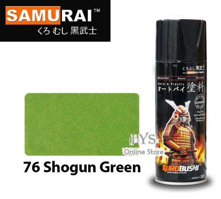 SAMURA 76 Shogun Green Metallic Spray Paint 400ml Metallic Colours | Lazada