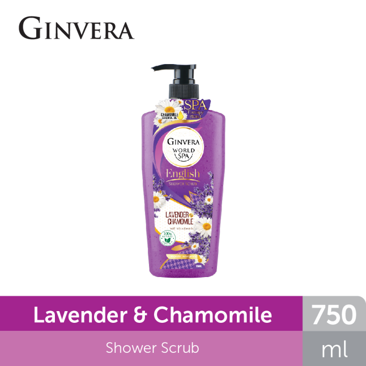 Ginvera World Spa English Shower Scrub (Lavender & Chamomile) 750ml ...