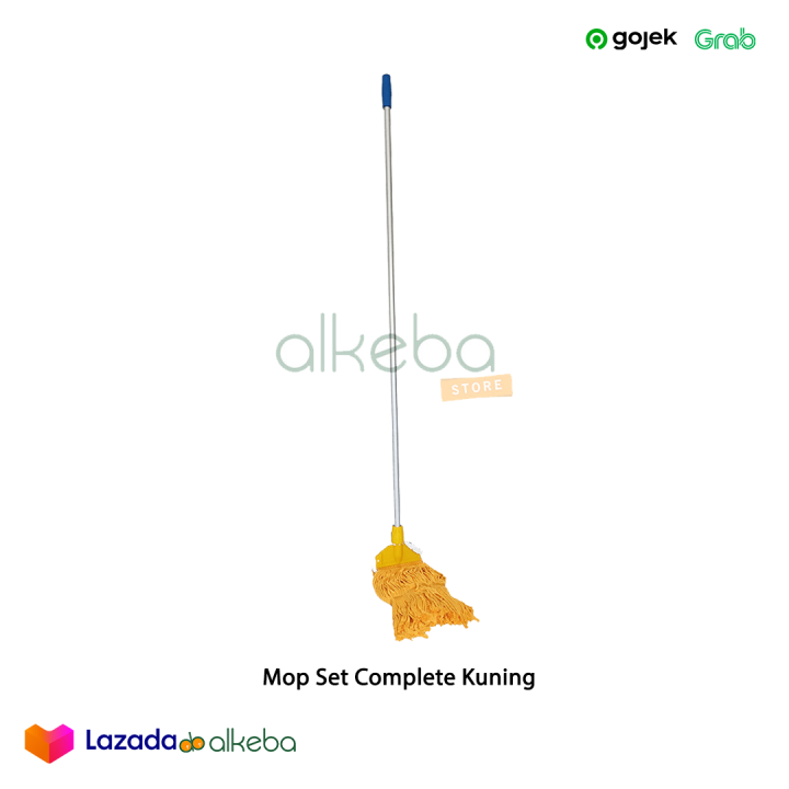 mop set complete komplit warna kuning / mop set pel kuning Lap Pel ...