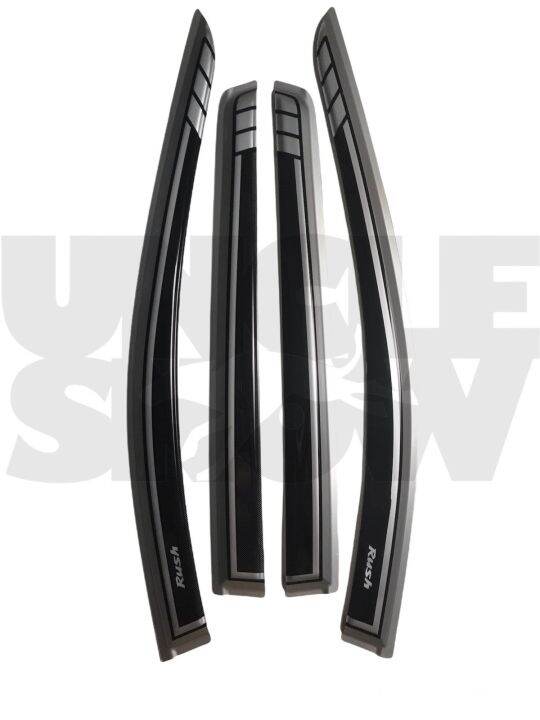 Rain Visor - Toyota Rush 2018 2019 2020 2021 Silver & Black-net Window ...