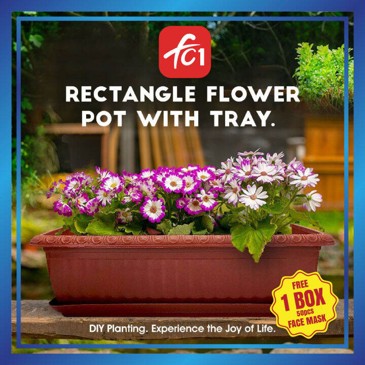 FC1 3pcs 3various size Bottom Hollow Design Garden Plastic Pasu Bunga ...