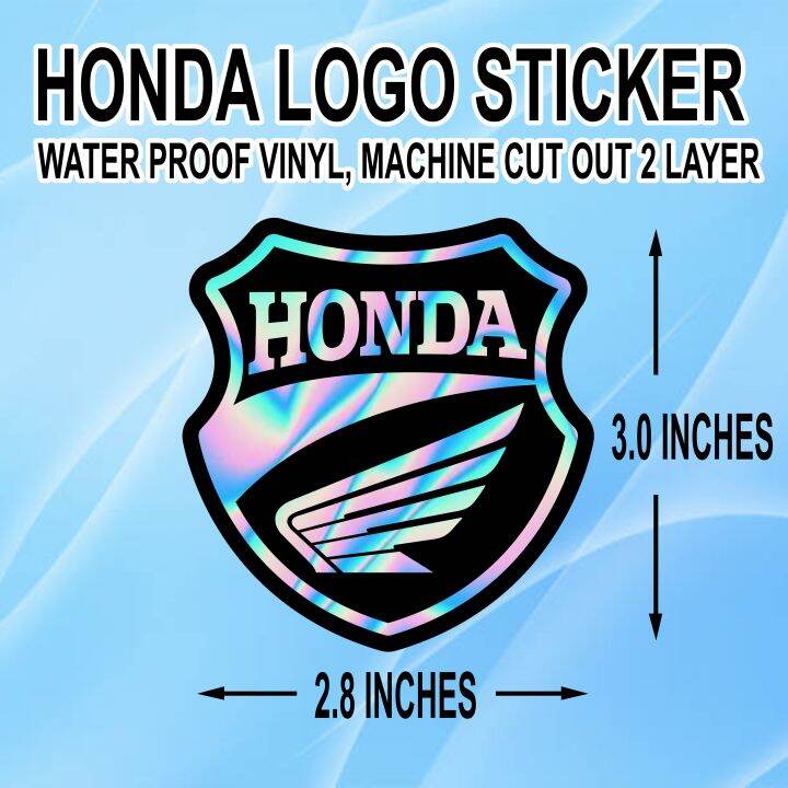HONDA LOGO STICKER,WATER PROOF VINYL,MACHINE CUTOUT,HOLOGRAM,GOLD ...