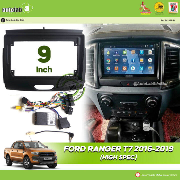 Android Player Casing 9" Ford Ranger T7 2016-2019 (High Spec) with ...
