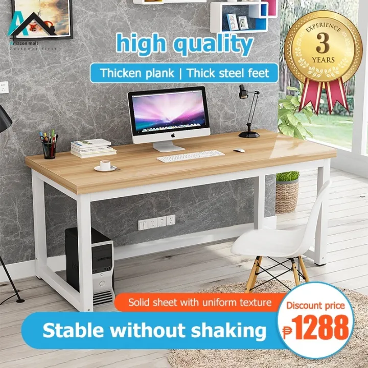 Office desk 1.6CM thick solid wood computer desk durable desktop Desks ...