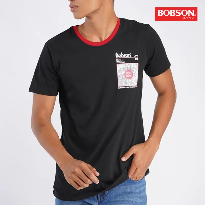 Bobson Mens Basic Tees Slim Fit 80853-U (Black) | Lazada PH