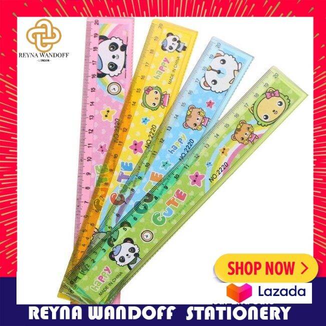 20cm Ruler Student School Ruler Cute Cartoon Plastic Ruler | Lazada