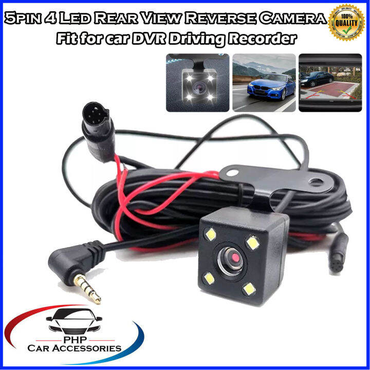 4pin/5pin 4 led Universal reverse backup camera for dashcam 170 degree ...