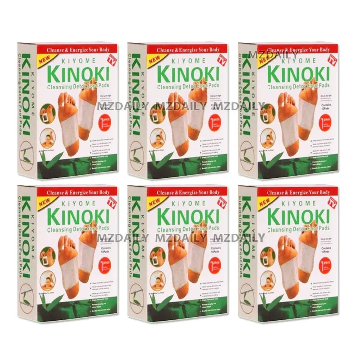 ( Set of 6 Packs ) Kiyome Kinoki Detox Foot Pads WHITE 10 pads each ...