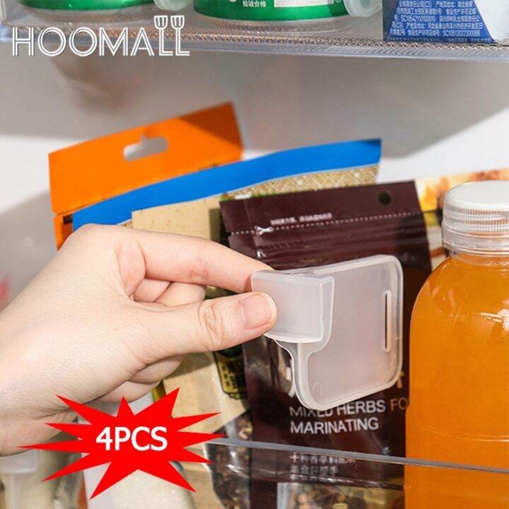 Hoomall 4Pcs Refrigerator Dividers Organizer Adjustable Snap-On Fridge ...