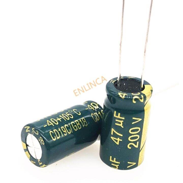 10pcs/lot 200V 47UF 10x20 20 RADIAL aluminum electrolytic capacitor ...