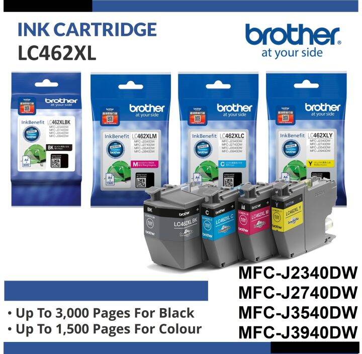 Brother LC462XL C/M/Y/BK Original Ink Cartridge for MFC-J2340DW, MFC ...