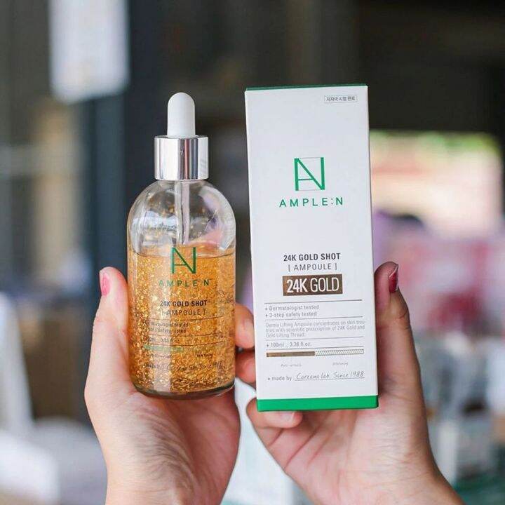 Set คู่หู N 24K Gold Shot Ampoule 100ml./Label Young Vitamin milk ...