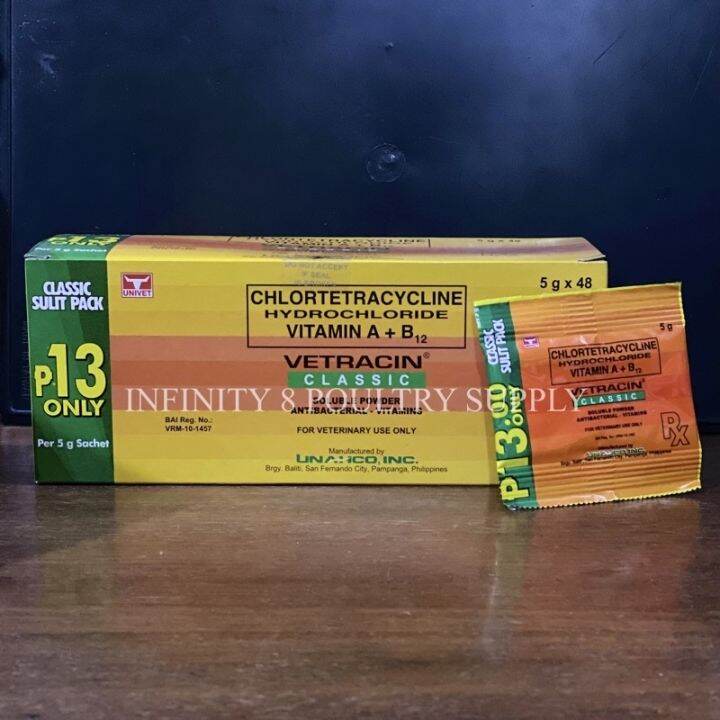 Neelly VETRACIN CLASSIC - Soluble Powder Antibacterial Vitamins (5g x ...