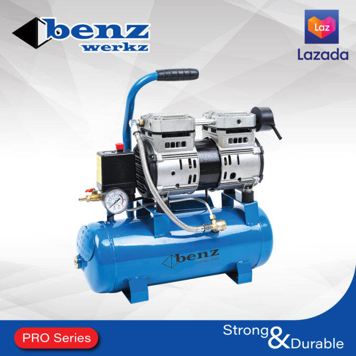 Benz Werkz mesin kompresor angin 9L 3/4HP oilless - Compressor oil free ...