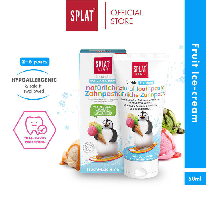 SPLAT Kids Series Fruit Icecream Toothpaste (Ages 2-6) (50 ML) | Lazada PH